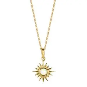 CHARLOTTE'S WEB JEWELLERY Charlotte's Web Jewellery Solar Eclipse Necklace With Opal Gold