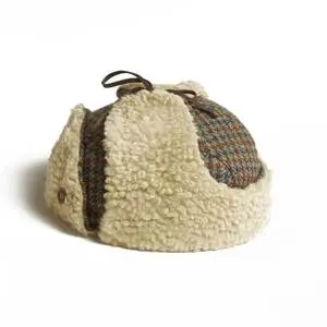 DASMARCA HATS Italian Tweed Wool Trapper Hat With Earflaps - Green