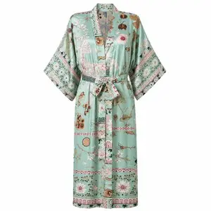 WENZI Wenzi Double-sided Mulberry Silk Kimono Purple