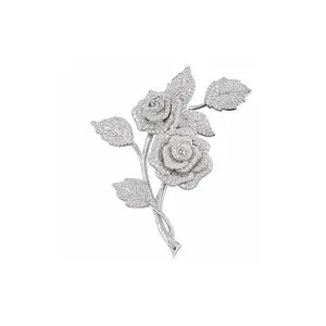 CHANEL JOAN ELKAYAM Crystal Roses Brooch