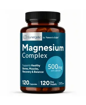 SUNERGETIC Magnesium Citrate And Oxide 500mg Capsules For Bone - No Color