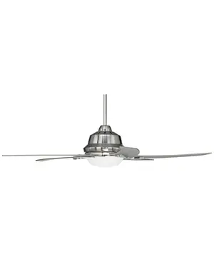 CASA VIEJA 52" Capri Brushed Nickel Led Ceiling Fan W/ 24" Rod