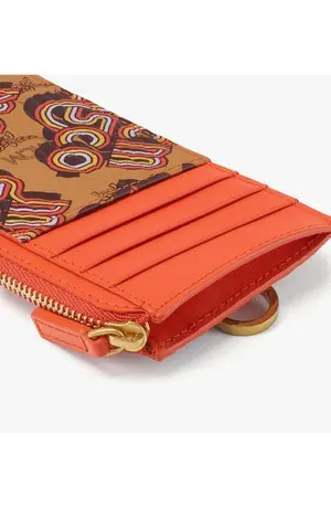 Mcm Aren Lanyard Card Holder In Disco Visetos