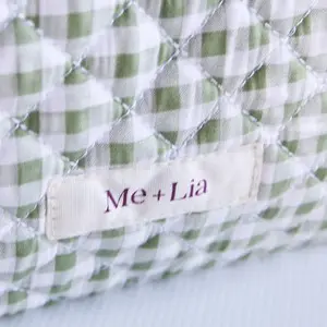 ME AND LIA Make-up Pouchsmall - Gingham Matcha
