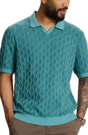 Tommy Bahama Ocean Waters Short Sleeve Polo - Blue Chaise