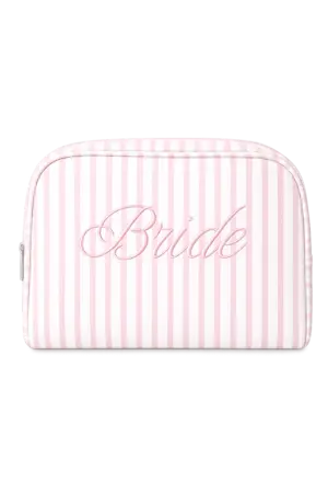 UNTAMED PETALS Bride Striped Cosmetic Bag - Pink