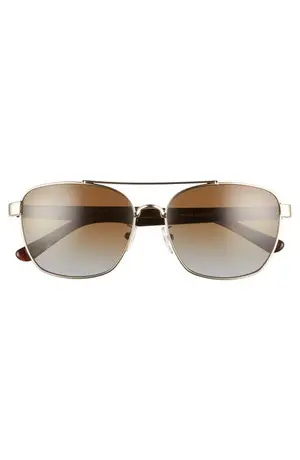 Tory Burch 57mm Polarized Gradient Navigator Sunglasses