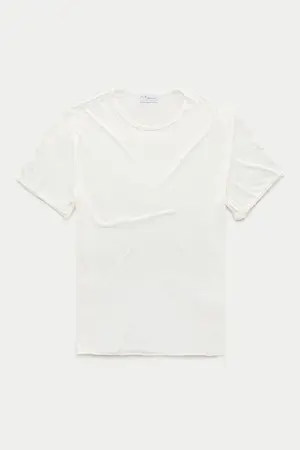 WOLF VS. GOAT (WVG) Light Weight Short Sleeve Roll Neck T-shirt Cloud Dancer