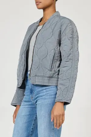 DEAR JOHN Maverick Zip Front Quilted Jacket - Turbulence