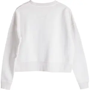 KAVU Crew Crop Top Organic Cotton Fleece Sweatshirt With Graphic