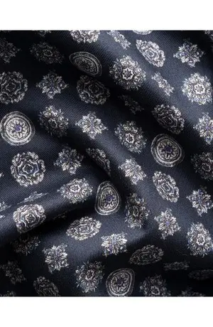 Eton Contemporary Fit Geometric Dress Shirt - Navy