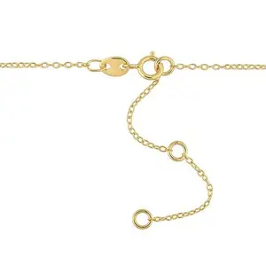 JULIANNA B. 1/6 Ctw Lab-grown Diamond Station Necklace In 18k Yellow Gold Plated Sterling Silver