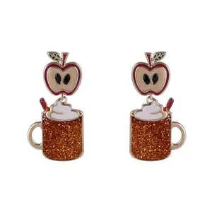 HALLMARK Apple Cider Mug Dangle Earrings