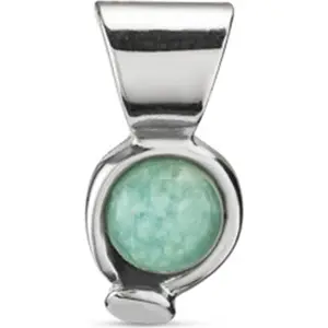 UNODE50 Sterling Plated Charm With Amazonite Stone - Silver