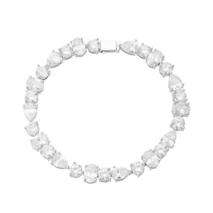 UNTAMED PETALS Vivienne Crystal Bracelet - Metallic Silver