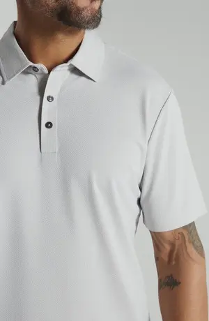 7 Diamonds Reeve Performance Polo - Fog