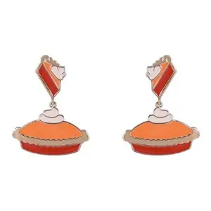 HALLMARK Pumpkin Pie Enamel Drop Earrings