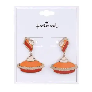 HALLMARK Pumpkin Pie Enamel Drop Earrings