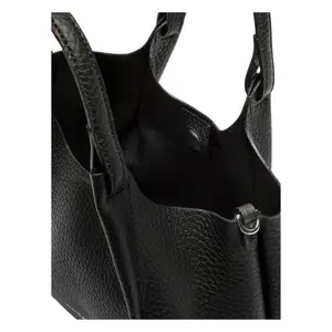 GIANNI CHIARINI Dua Leather Hobo Shoulder Bag - Black