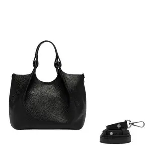 GIANNI CHIARINI Dua Leather Hobo Shoulder Bag - Black