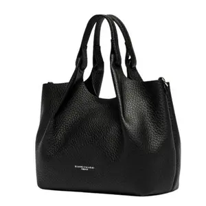 GIANNI CHIARINI Dua Leather Hobo Shoulder Bag - Black