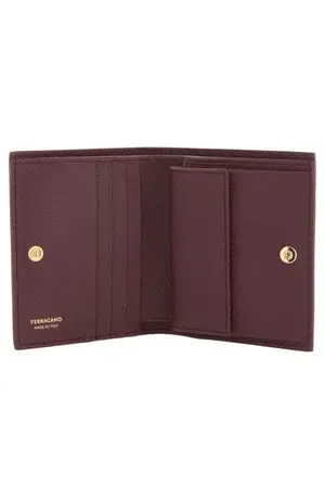 FERRAGAMO Gancini Leather French Wallet