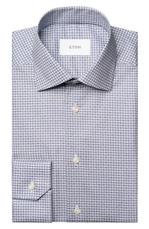 Eton Contemporary Fit Micro Print Shirt