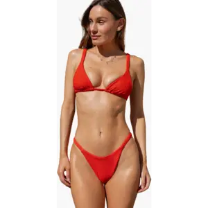 AQUARI Aura Triangle Swim Top - Chili