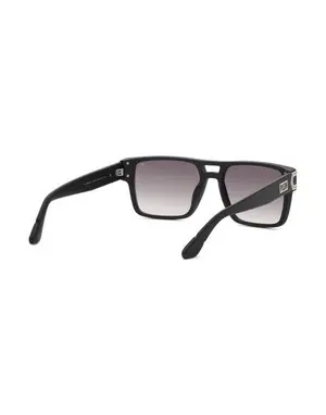 Philipp Plein Rectangular Sunglasses With Double Bridge - Black/violet