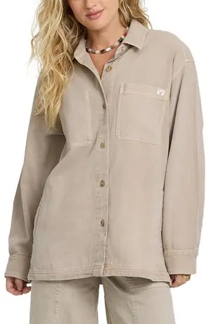 BILLABONG Washed Shacket - Cobblestone