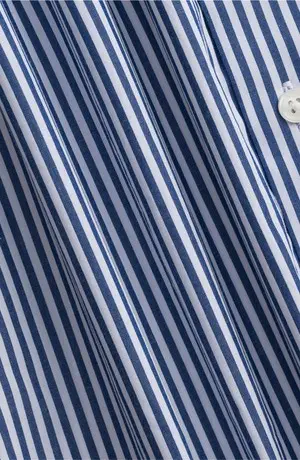 THE BLACK TUX Essential Dress Shirt - Navy Stripe