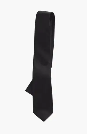 THE BLACK TUX Silk Necktie - Black