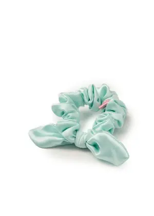 OLAH Bunny Ear Silk Scrunchie - Blue