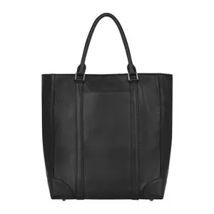 LUIS STEVEN Vertical Laptop Tote - Black