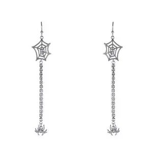 HALLMARK Halloween Spider And Web Linear Drop Earrings