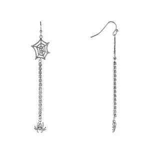 HALLMARK Halloween Spider And Web Linear Drop Earrings
