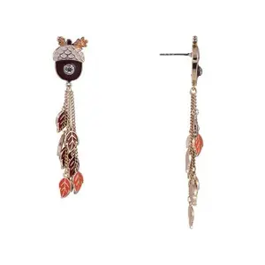 HALLMARK Acorn And Leaf Linear Statement Earrings