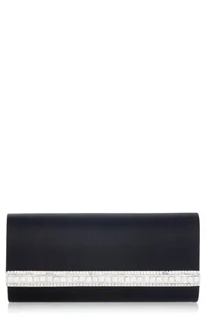 JUDITH LEIBER JUDITH LEIBER COUTURE Perry Satin Clutch With Crystal Bar