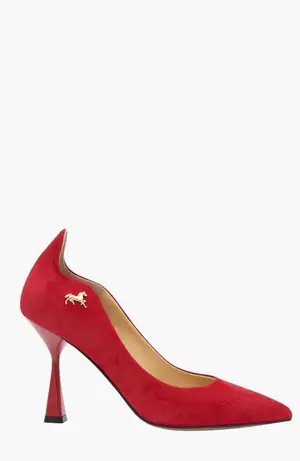 CAVALINHO Suede Stiletto Pumps - Red