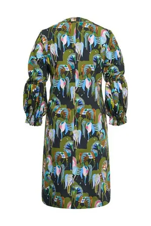 MAISON COMMON Printed Balloon Sleeve Dress