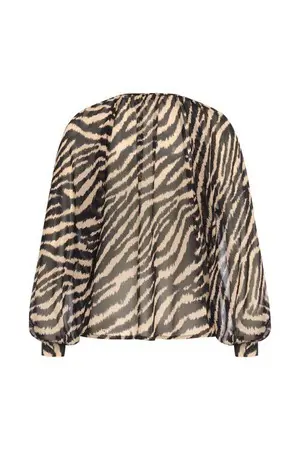 MAISON COMMON Silk Blouse With Zebra Print