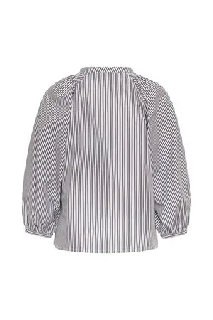 MAISON COMMON Striped Blouse With Zebra Appliqués