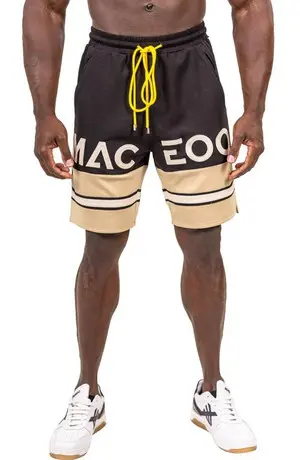 MACEOO Marthyr Logo Graphic Shorts - Black