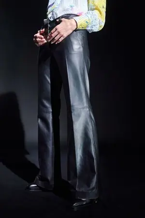 MAISON COMMON Nappa Leather Bootleg Pants
