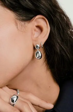Mejuri Dôme Pebble Earrings - Sterling Silver