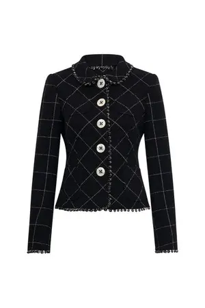 MAISON COMMON Boucle Jacket With Matching Trims - Black
