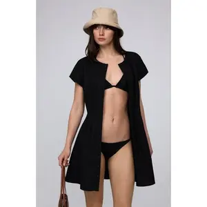 JUANA Flora Pleated Shirt Dress