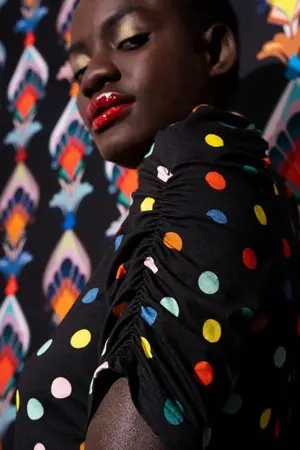MAISON COMMON Printed Jersey Shirt With Ruffled Sleeves