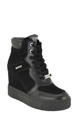 Guess Guilley Wedge Sneaker - Black