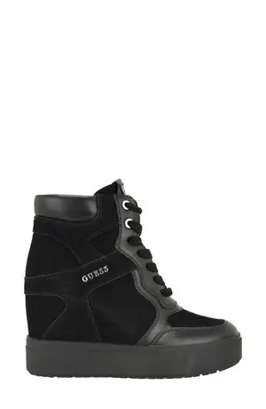Guess Guilley Wedge Sneaker - Black